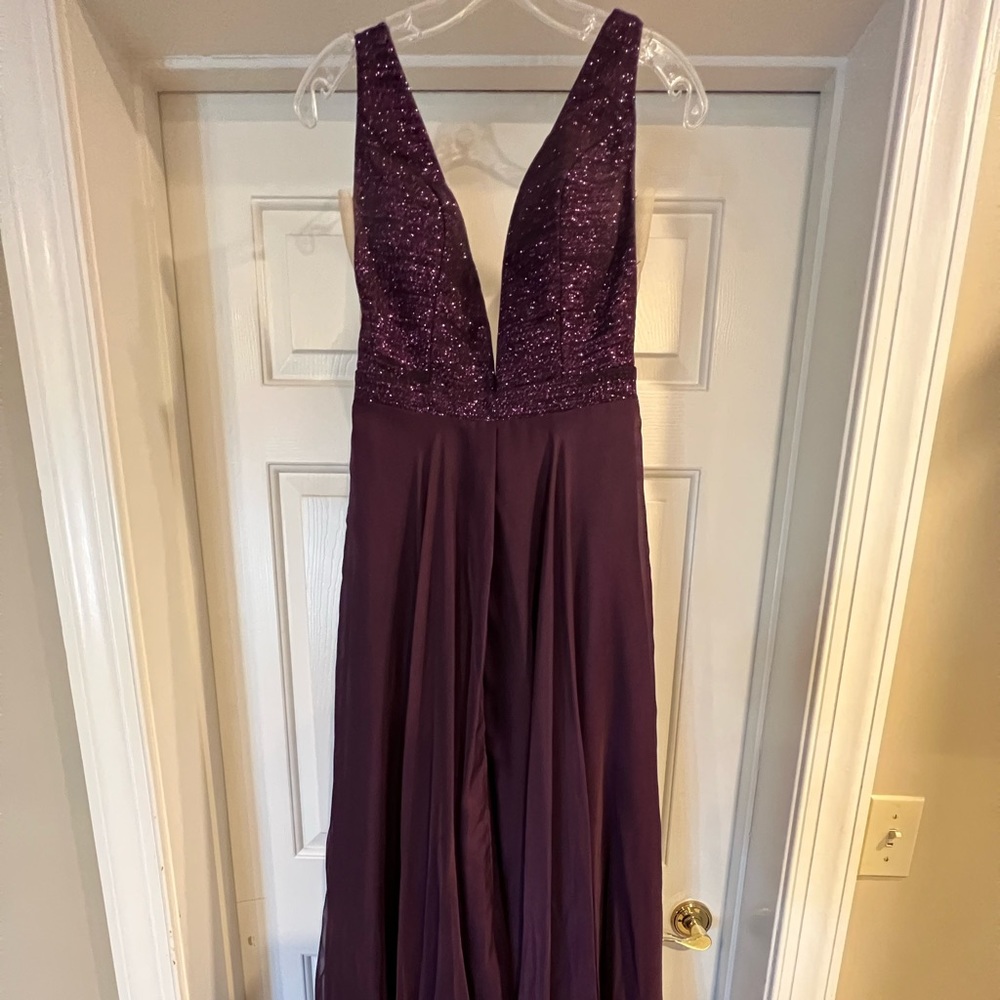 Jovani Deep Purple Formal Prom Gown - Gem